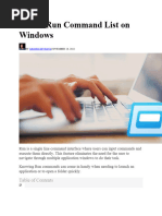 Windows Run Commands PDF | PDF | Microsoft Windows | Windows Registry