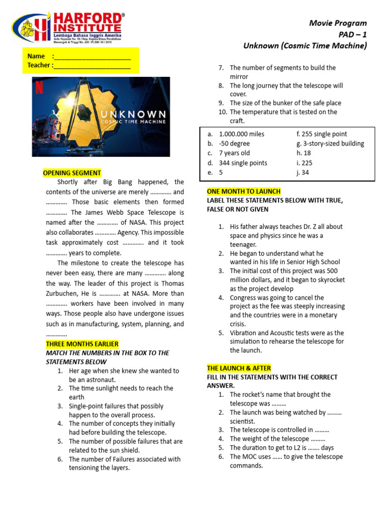 PAD-1 (UNKNOWN, THE COSMIC TIME MACHINE) | PDF | Nasa | Physical Sciences