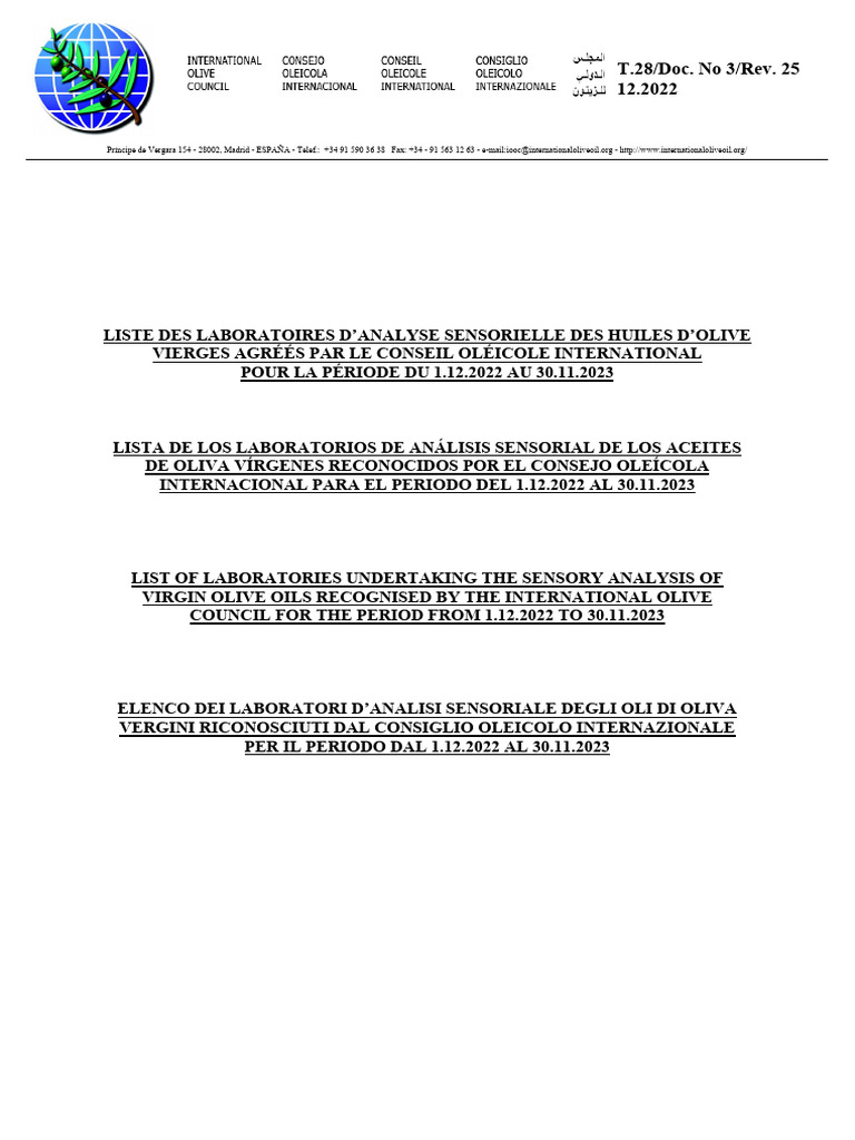 T.28/Doc. No 3/rev. 25 12.2022 | PDF | Food And Drink