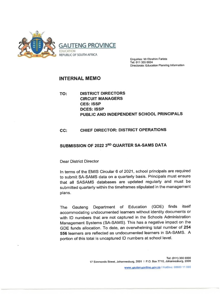 Memo - Undocumented Learners | PDF