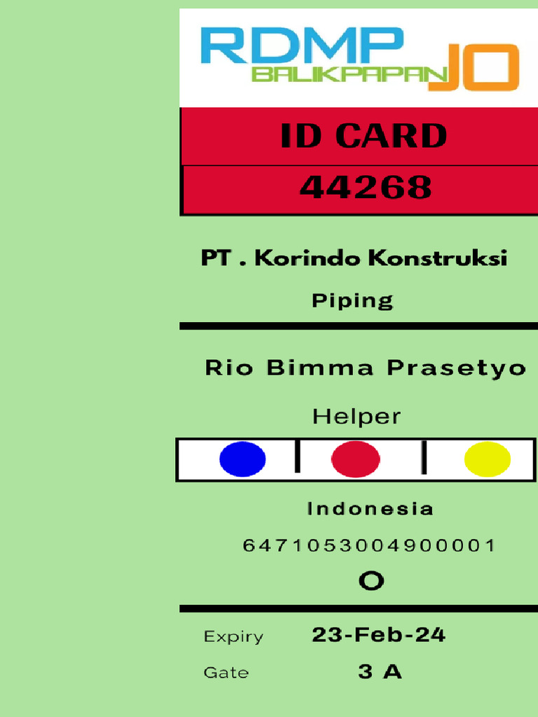 id badge rdmp | PDF