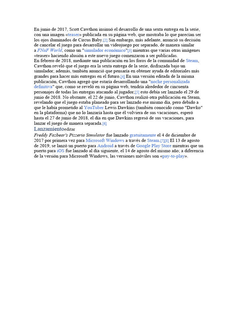 Documento de Five Nights at Freddy's | PDF