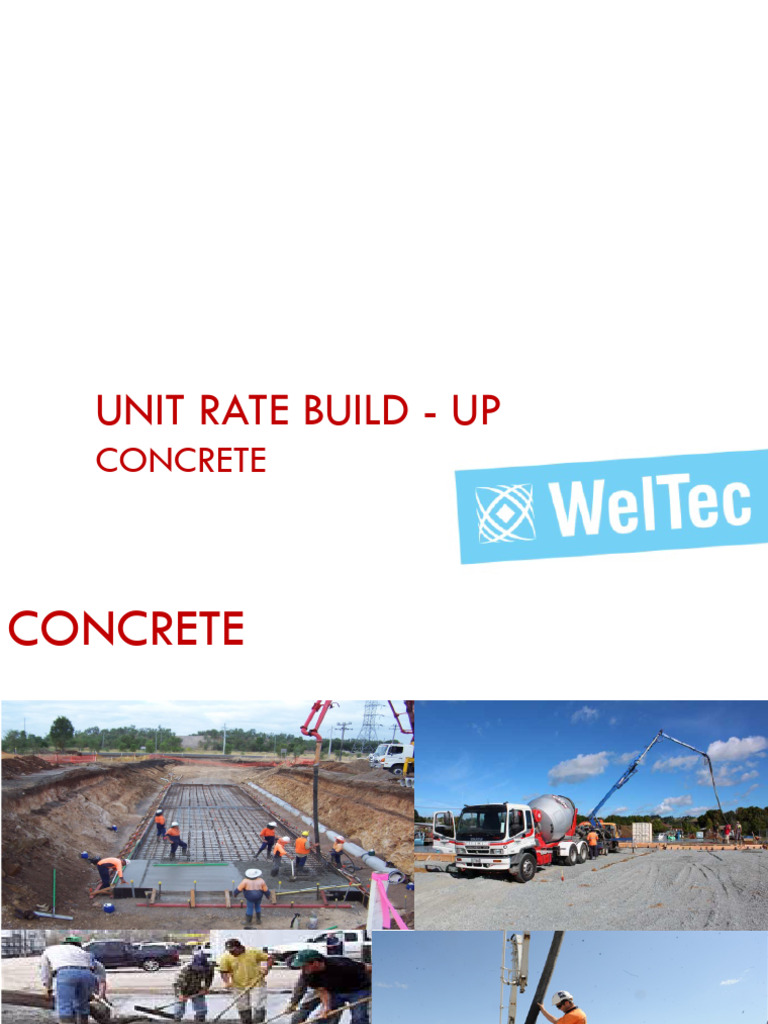 Unit Rate Build - Up Concrete 1 | PDF | Concrete | Construction Aggregate