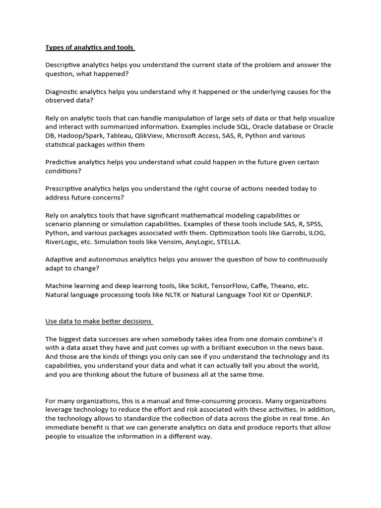 Module 1 - Data Analytics PWC | PDF | Analytics | Sas (Software)