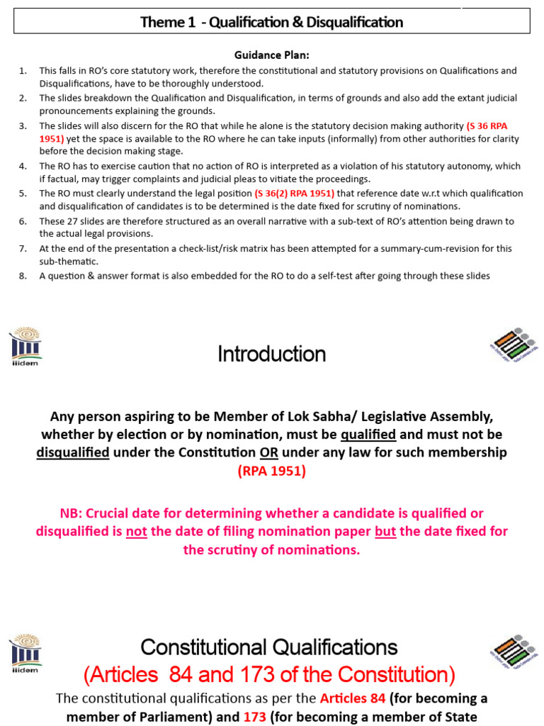 Understanding Candidate Qualifications & Disqualifications | PDF | Oath Of Office | Bankruptcy
