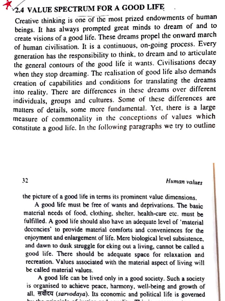 Value Spectrum For A Good Life1 | PDF | Aesthetics | Beauty