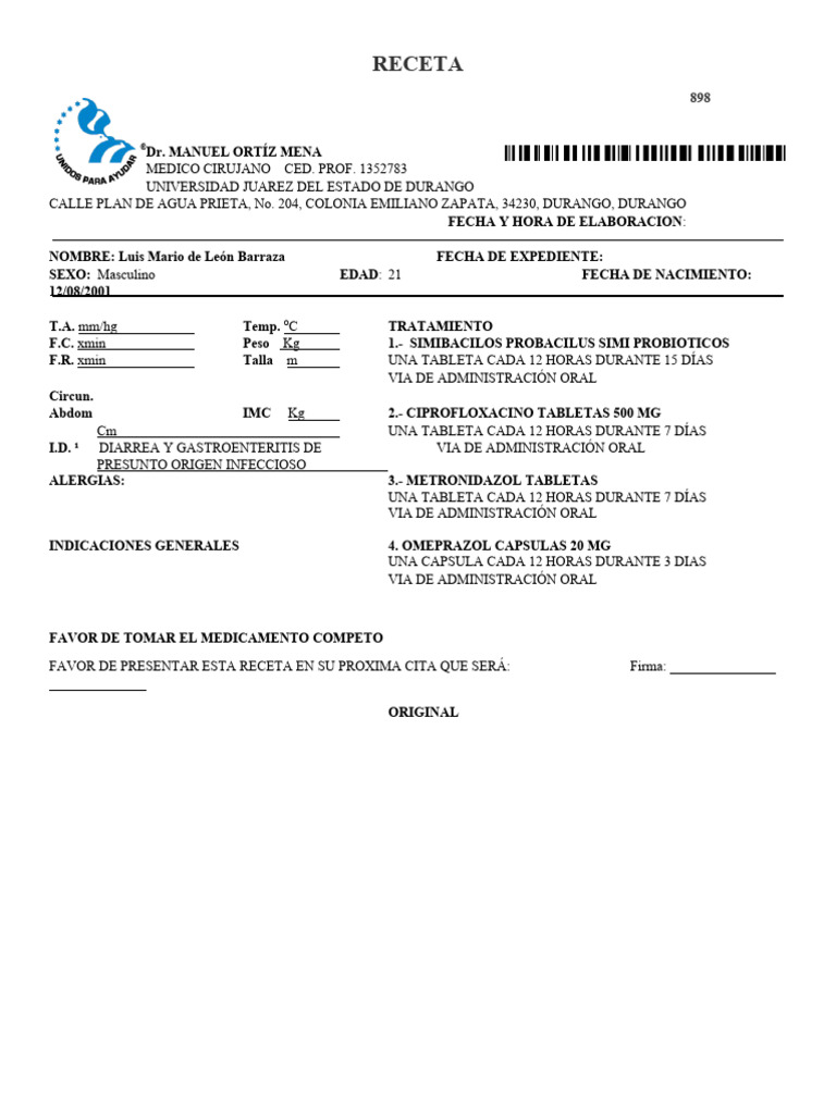 Receta | PDF | Relaciones personales, crianza y desarrollo personal