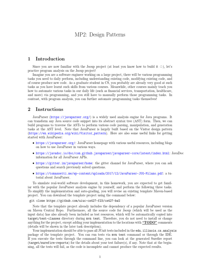 MP2: Design Patterns | PDF | Class (Computer Programming) | Computer File