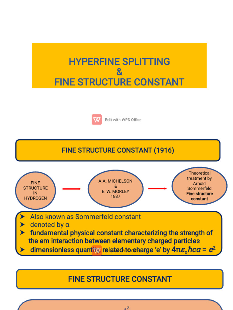 7 Fine Structure Constant & Hyperfine Splitting | PDF | Science ...