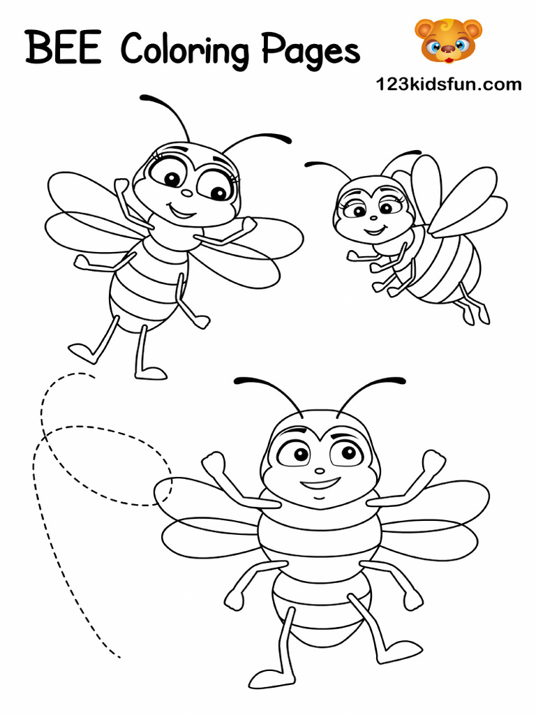 Main - Bee Coloring Page | PDF