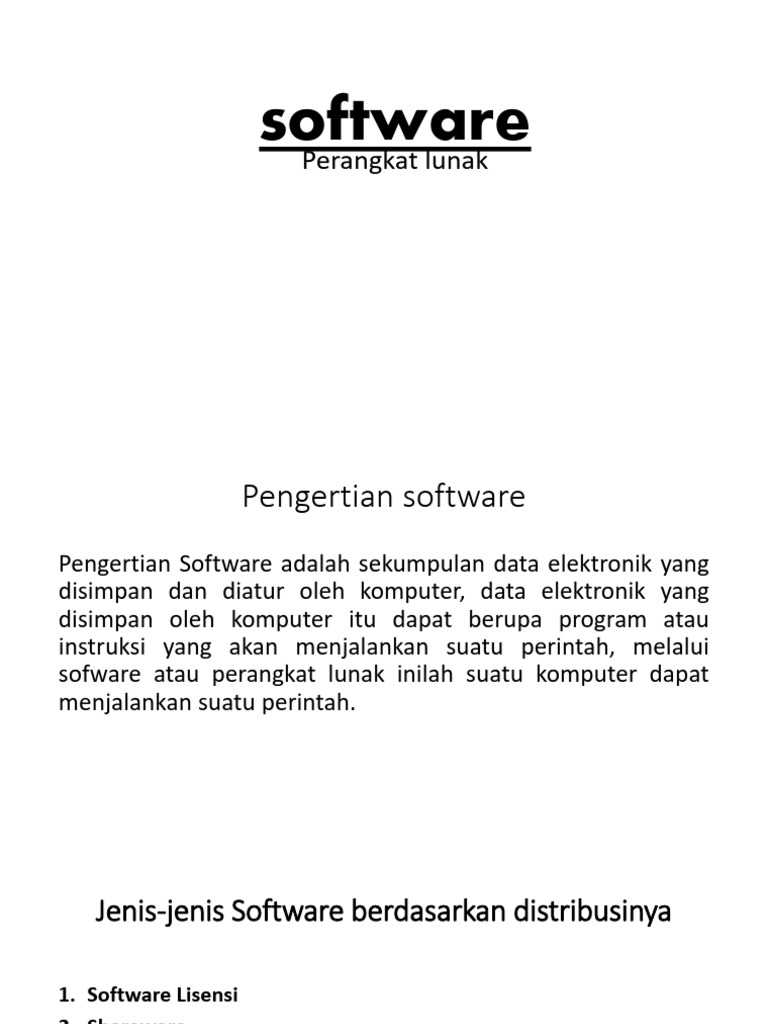 Pertemuan 5. Pengertian - Software | PDF