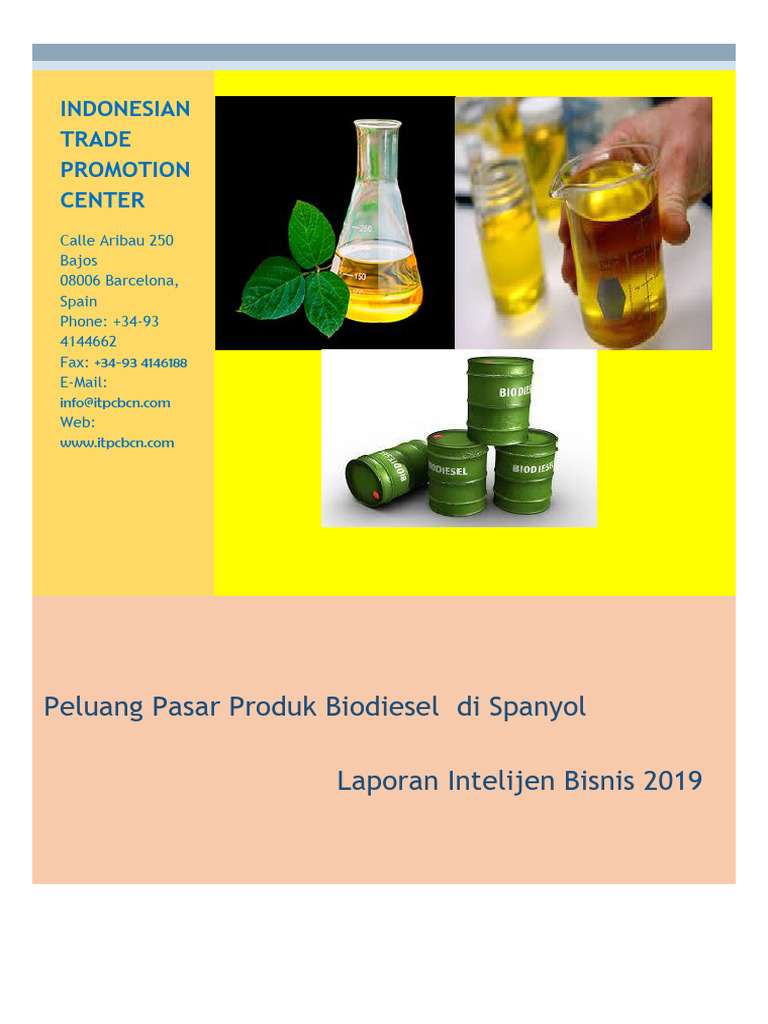 Research Business Intelligence - Biodiesel in Spain 2019 - 6. Laporan Intelijen Bisnis Biodiesel ...