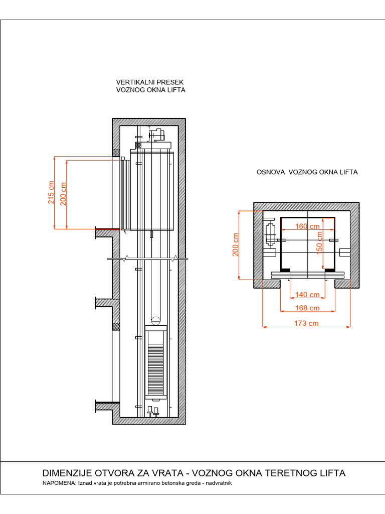 Dimenzije Otvora Vrata Voznog Okna Lifta | PDF