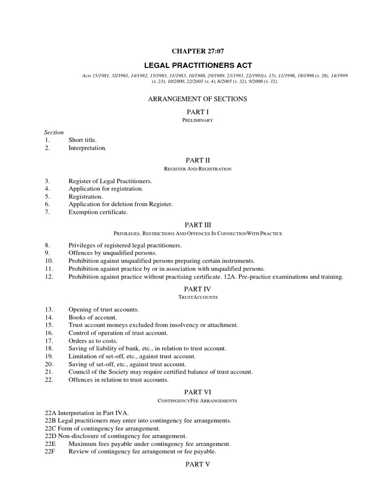 Legal Practitioners Act Overview | PDF | Notary Public | Lawyer