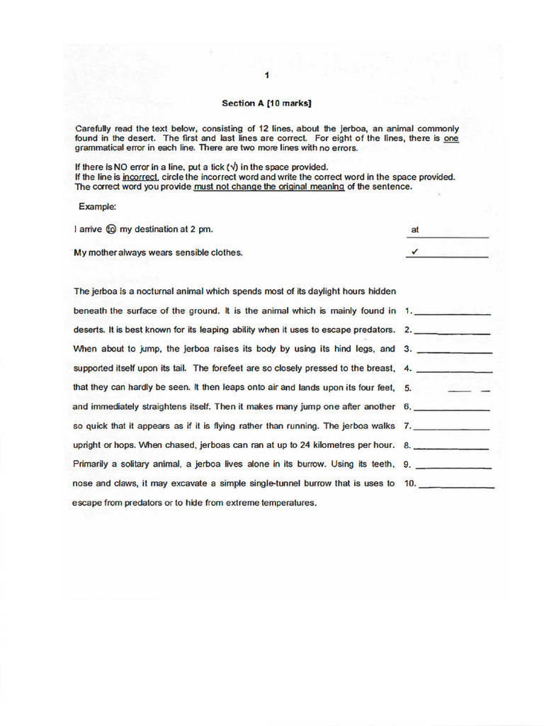 Secondary 2 Express English Paper 1 | PDF