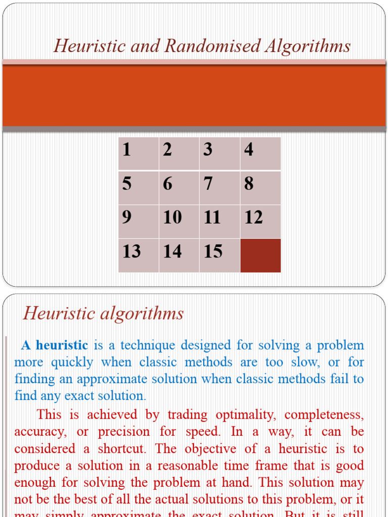 AAD - Lec-7-Heuristic and Randomised Algorithms | PDF | Computer Virus ...