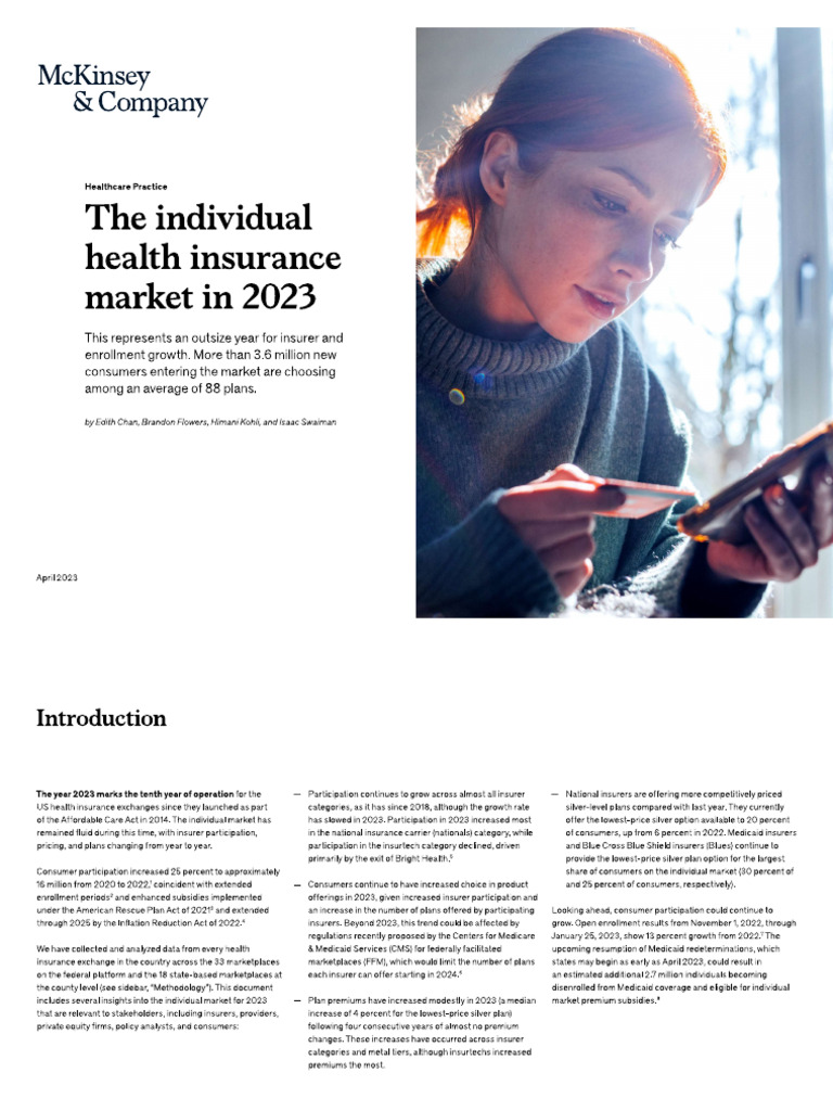 2.individual Health Insurance Market in 2023 | PDF