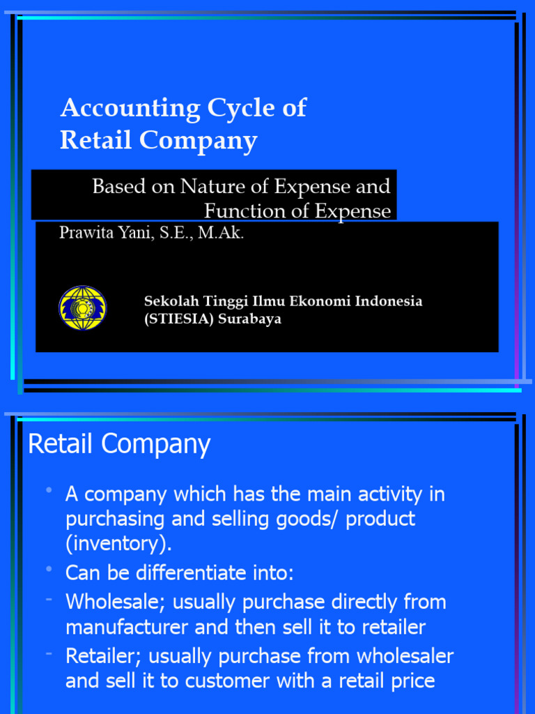 Accounting Cycle of Retail Company Gasal TA 2023-2024 | PDF | Expense | Accounts Payable