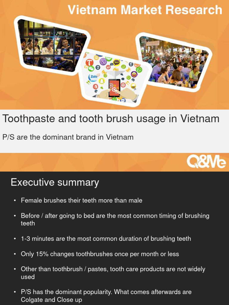 Toothbrush and Tooth Paste Usage in Vietnam | PDF | Toothbrush | Oral ...