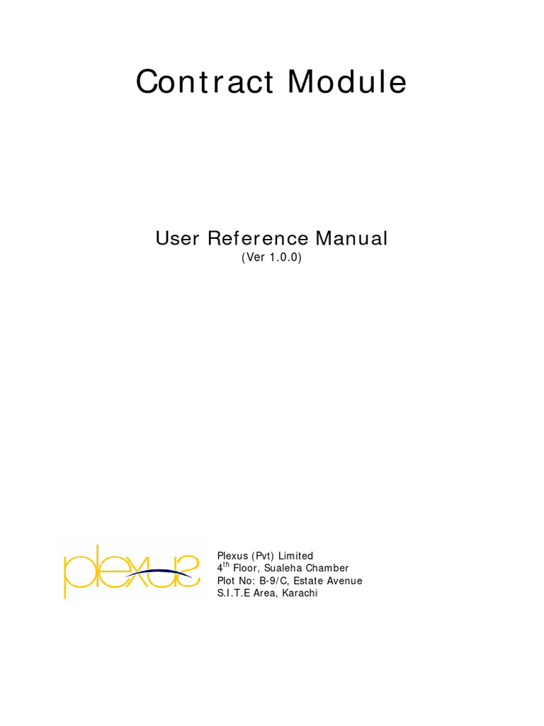 Contract Module | PDF | User (Computing) | Button (Computing)