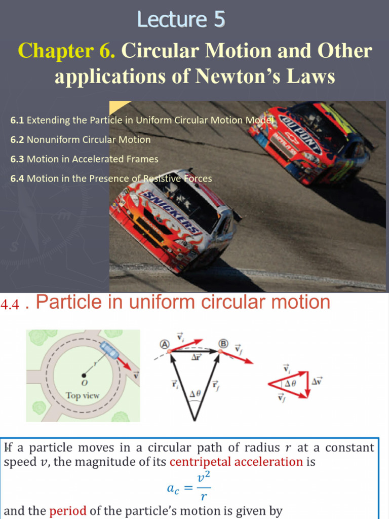 Lecture5 Extending In Circular Motion Update Pdf Acceleration Force