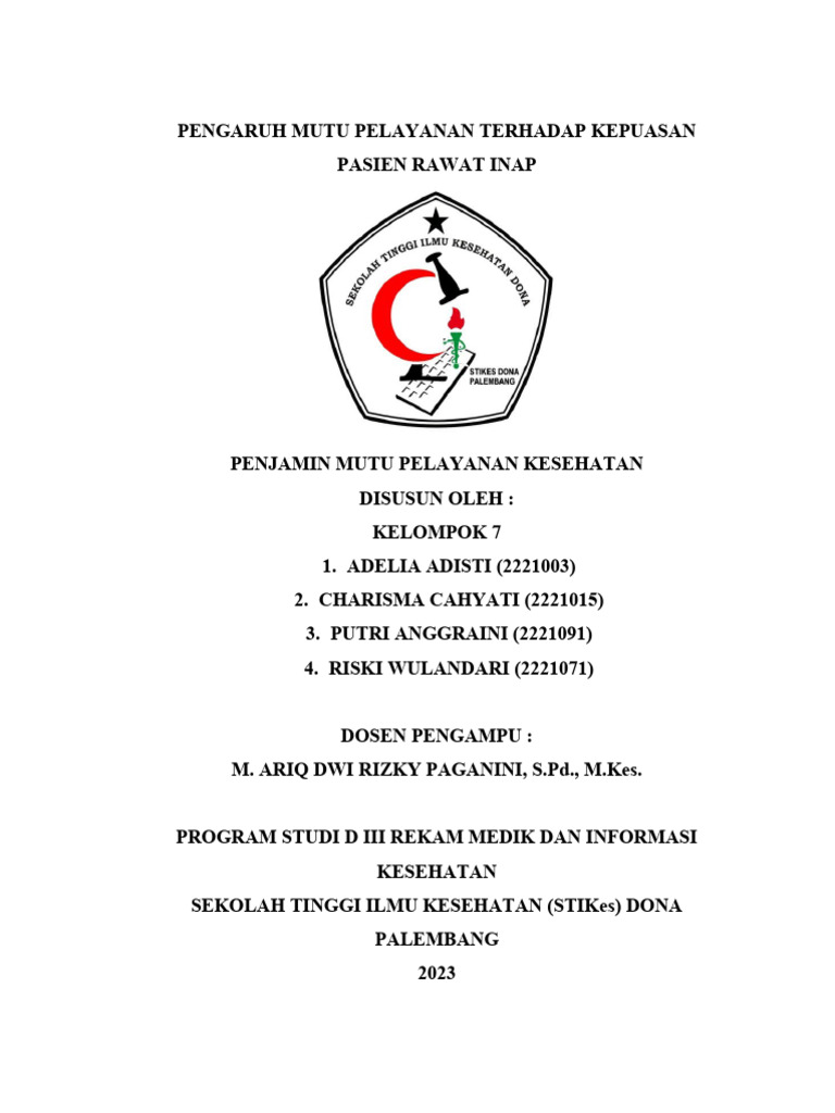 Pengaruh Mutu Pelayanan Terhadap Kepuasan Pasien Rawat Inap | PDF | Pengembangan Diri | Sains ...