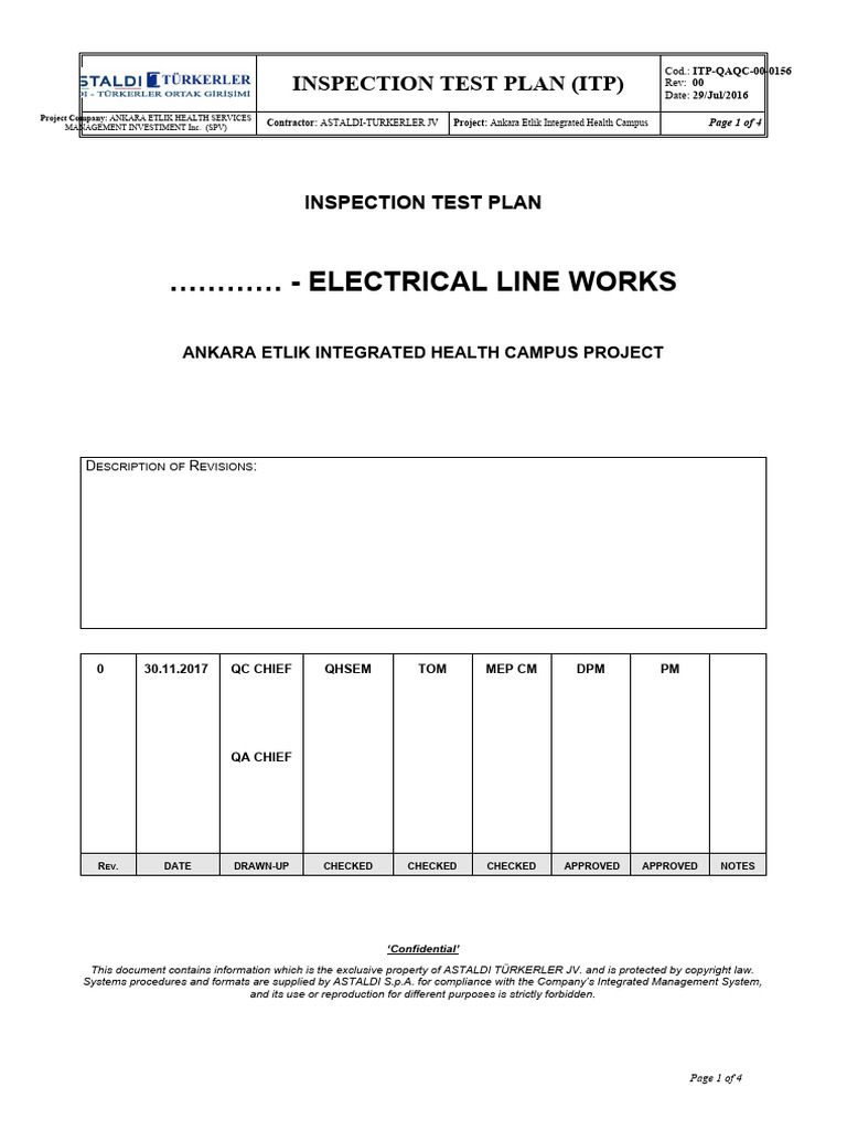 Itp - 156-Electrical Line Works Rev.0 Eng | PDF | Specification ...