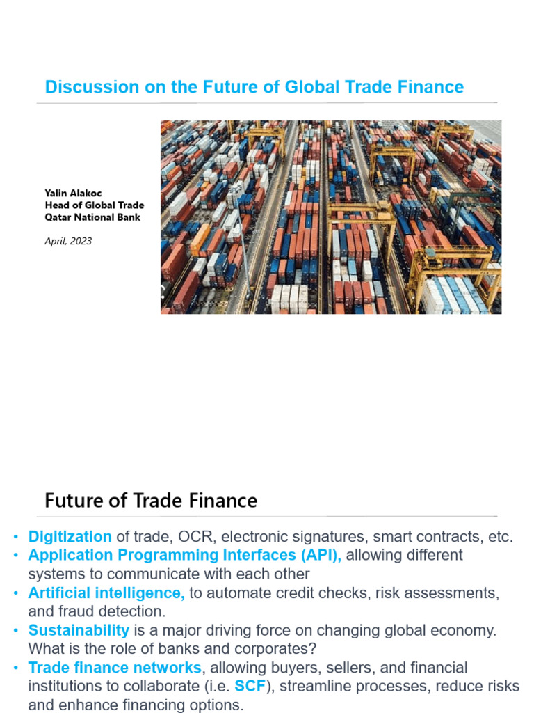 Future Trends in Trade Finance | PDF | Supply Chain | Banks