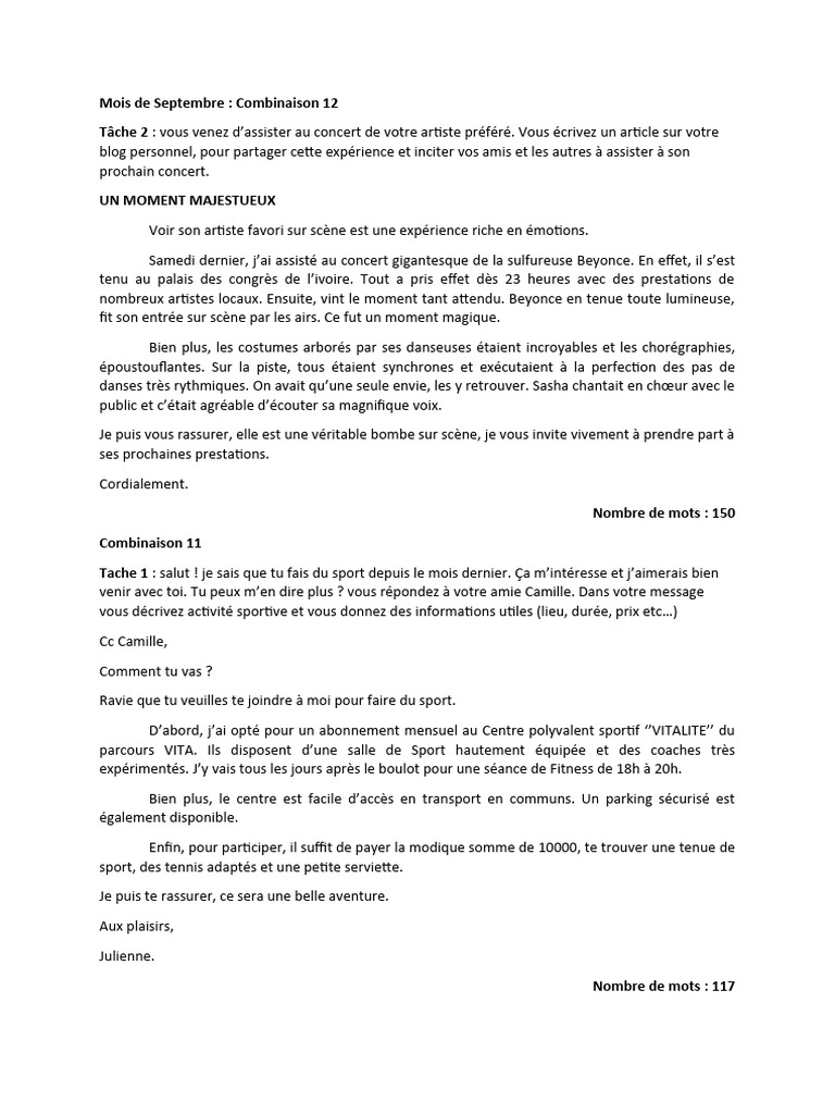 Expression Ecrite | PDF