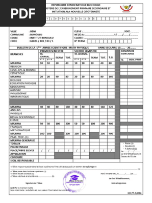 Modèle De Bulletin Scolaire Pour Enfants Bulletin Scolaire Le Blog