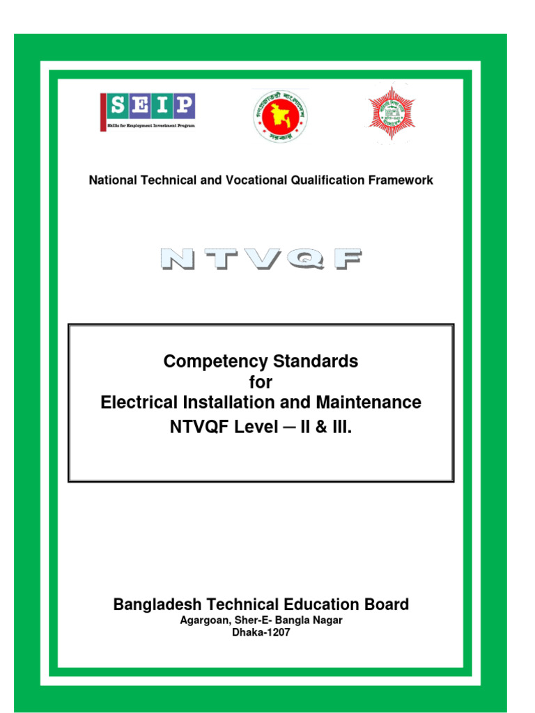 Competency Standard of Electrical Installation and Maintenance Level 2 ...