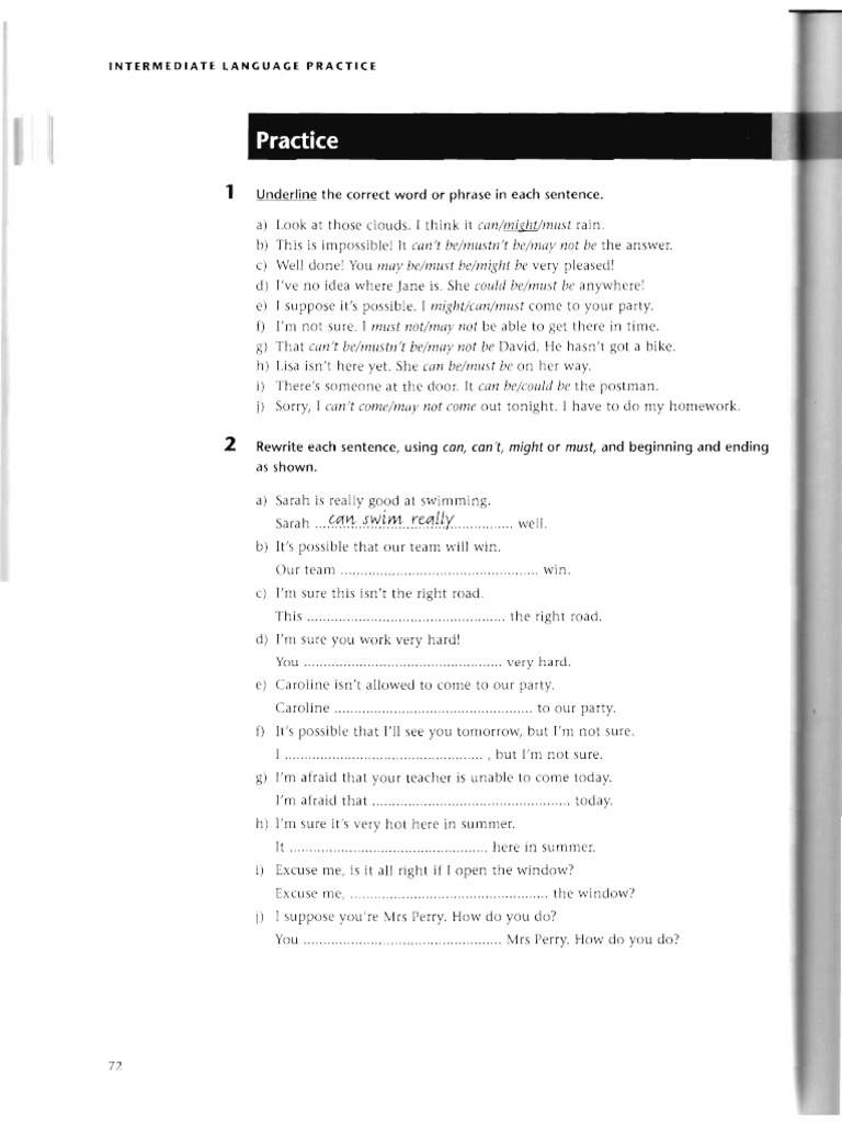 Modals Present | PDF