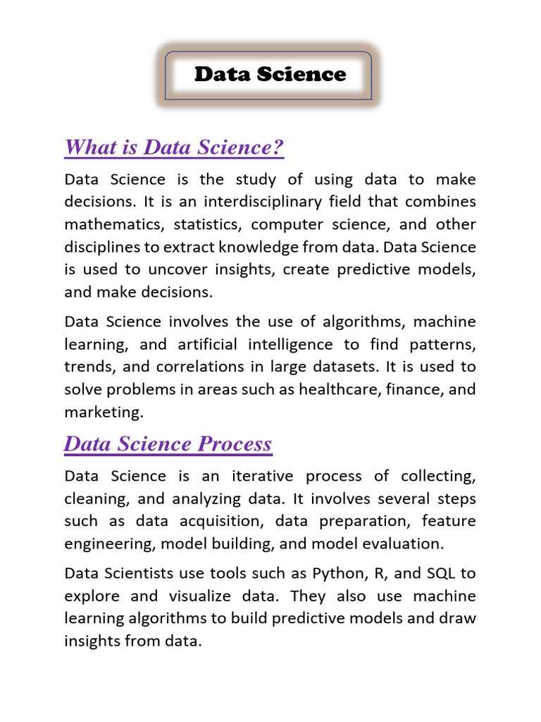 Data Science | Download Free PDF | Data Science | Data Data Science | Download Free PDF | Data Science | Data