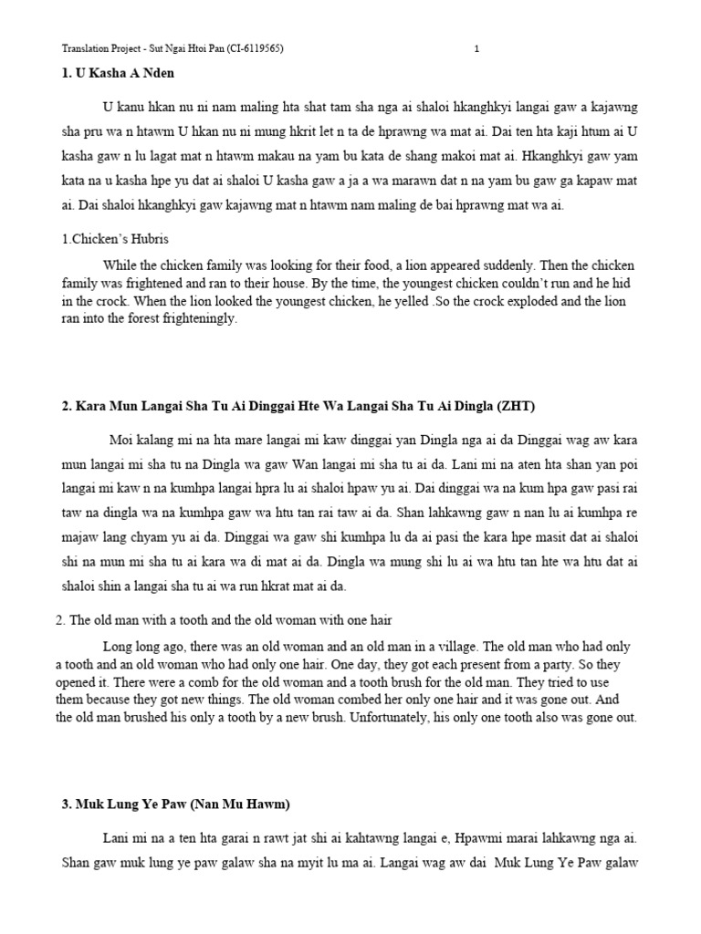 HSM (Story Translation Project) | PDF | Language Arts & Discipline ...