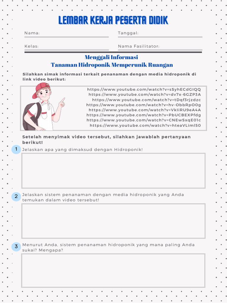 LKPD - Projek Hidroponik | PDF
