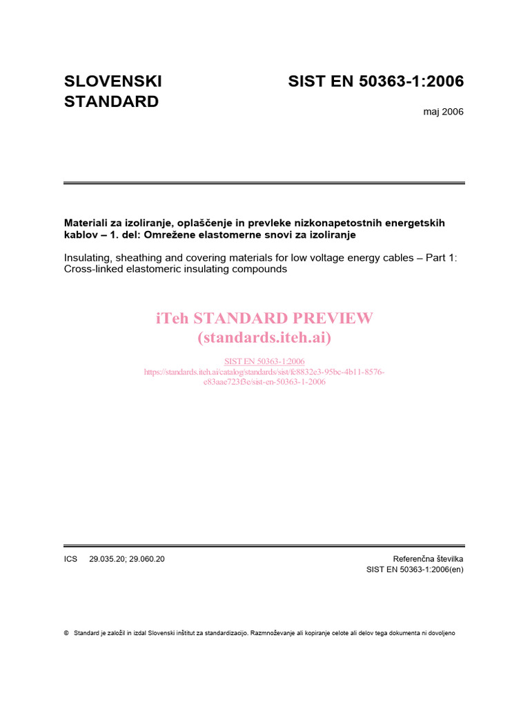 Sist en 50363 1 2006 | PDF | Building Engineering | Physical Sciences
