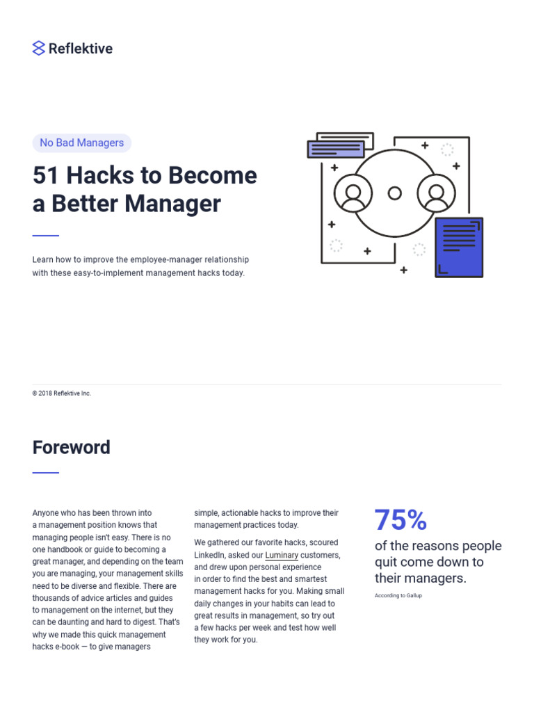 51 Hacks To Become A Better Manager E-Book | PDF | Goal | Goal Setting