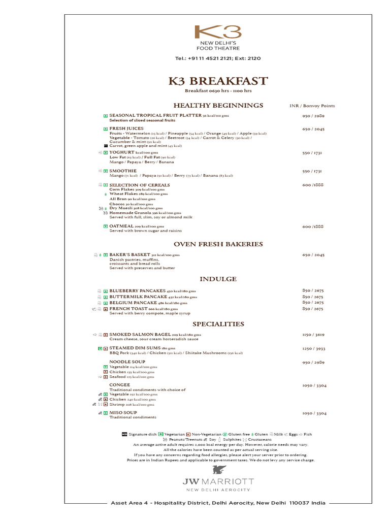 K3 Breakfast Menu 2022 | Download Free PDF | Pancake | Chutney