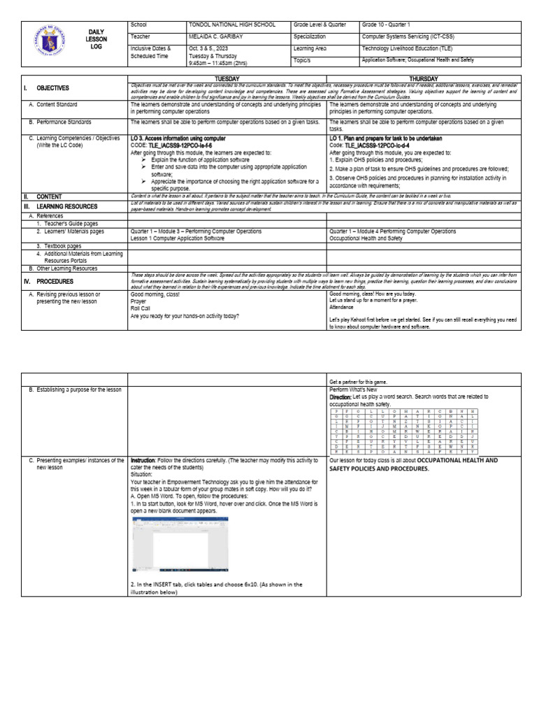 CSS 10 - Qrtr1 WEEK 6 | PDF | Learning | Curriculum