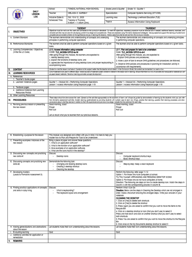 CSS 10 - Qrtr1 WEEK 7 | PDF | Learning | Computer Keyboard