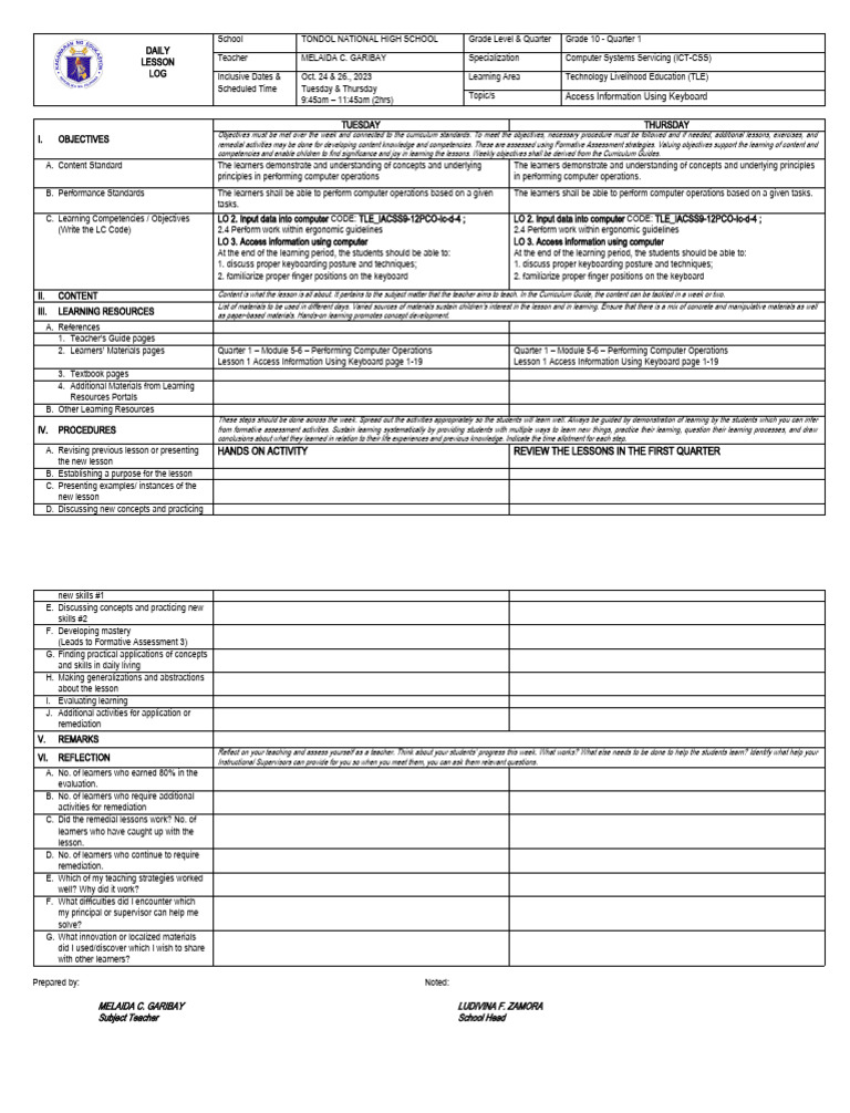 CSS 10 - Qrtr1 WEEK 9 | PDF | Learning | Information