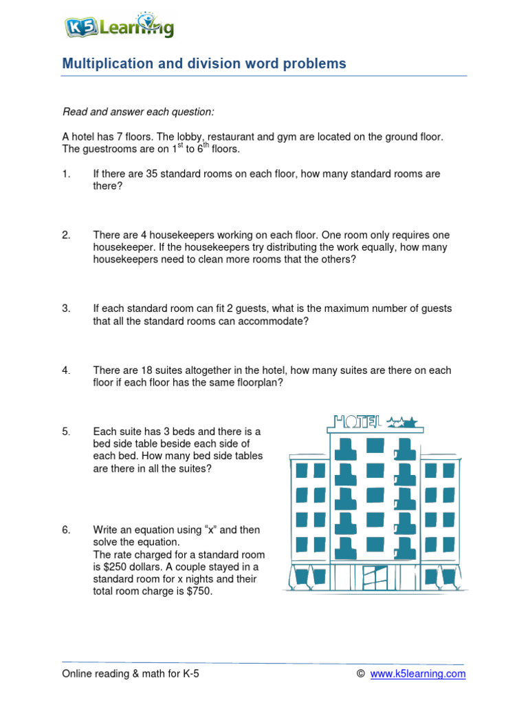 Grade 4 Word Problems Mixed Multiplication Division A | PDF | Sports ...