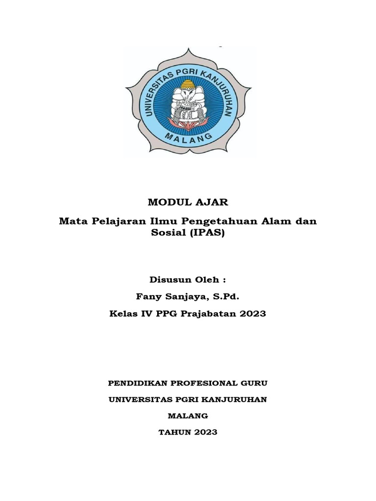 Modul Ajar Kurikulum Merdeka 2023 PPL Topik A Fany Sanjaya Jadi | PDF