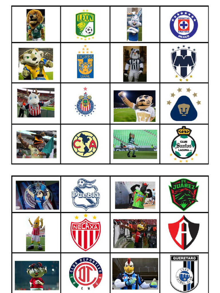 Memorama Equipos de Futbol Nivel 3 | PDF