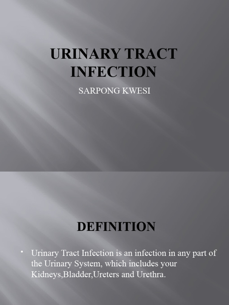 Urinary Tract Infection Presentation | PDF | Wellness | Science ...