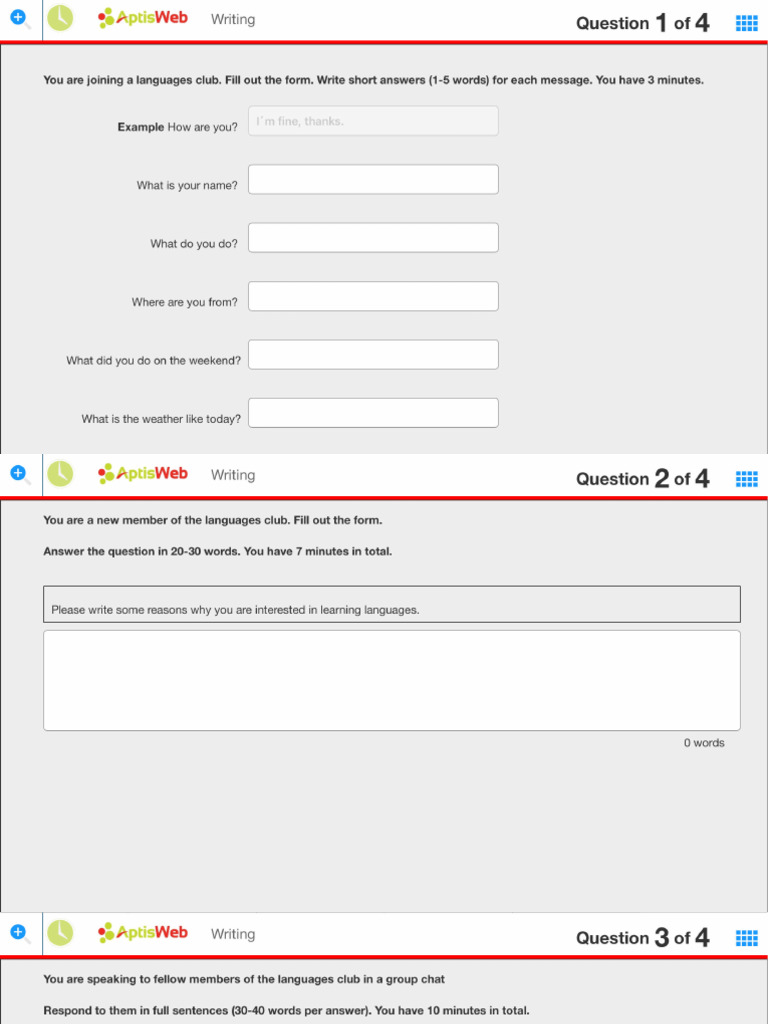 APTIS Writing 2 | PDF