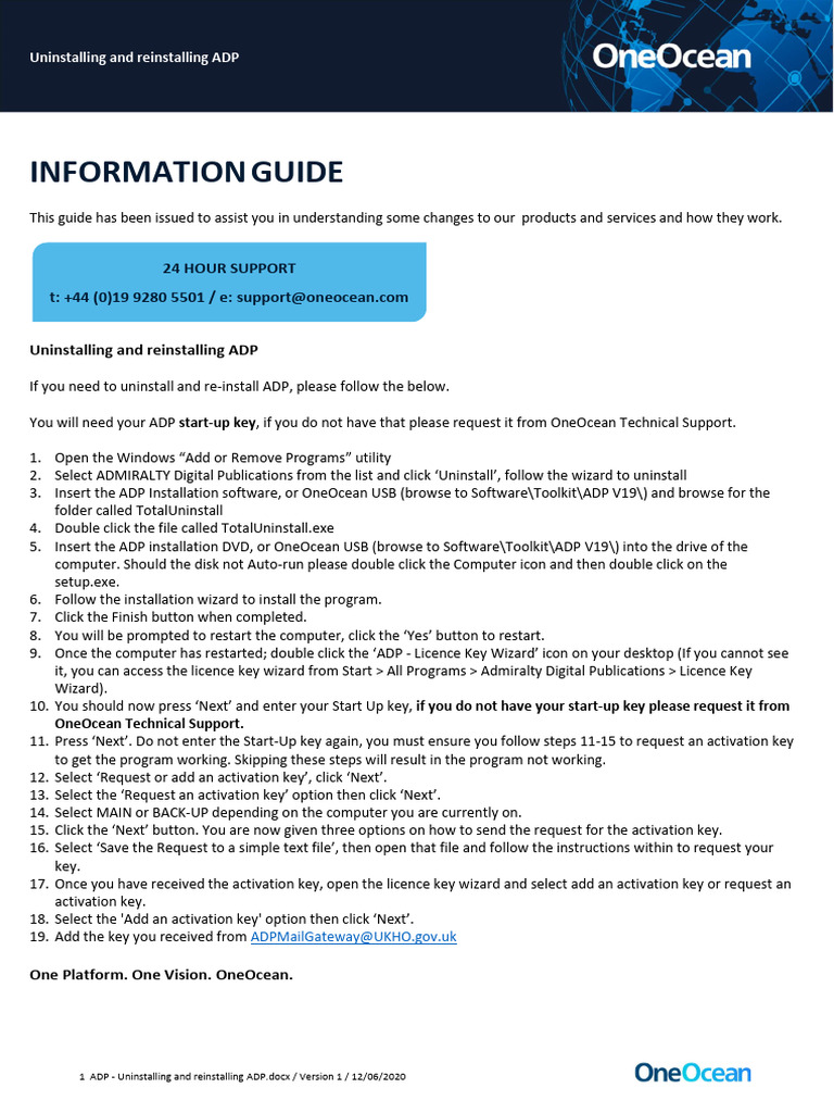 ADP Uninstallation and Reinstallation Guide | PDF | Installation (Computer Programs) | Icon ...