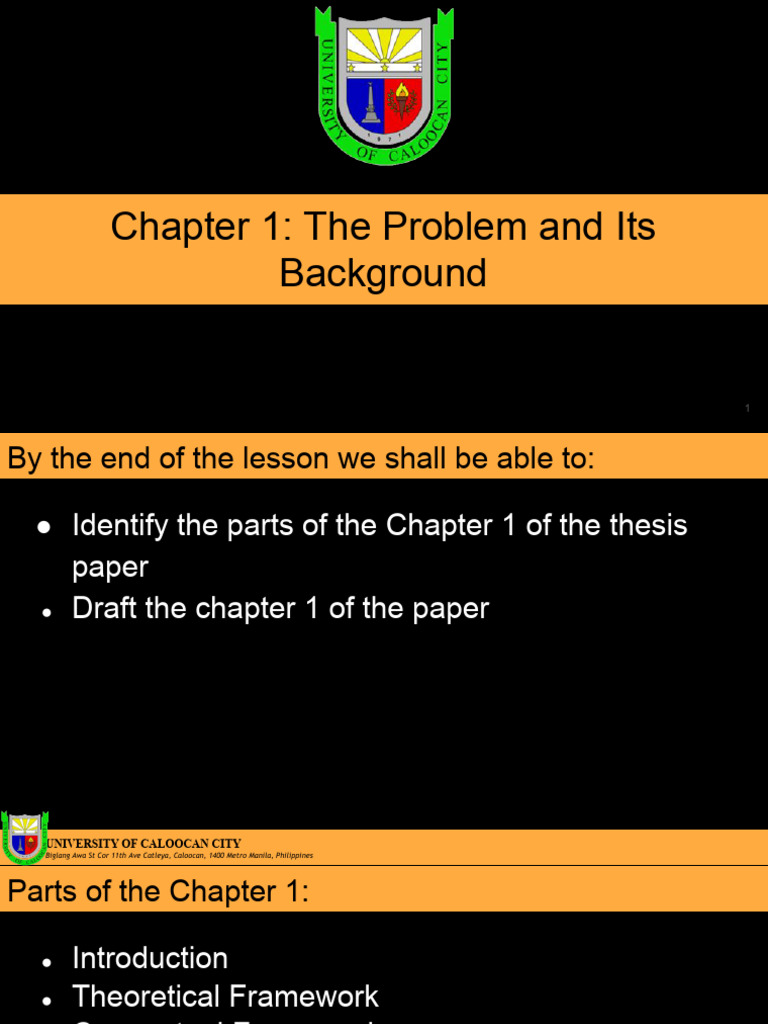 Module 2 Chapter 1 The Problem And Its Background Pdf Hypothesis