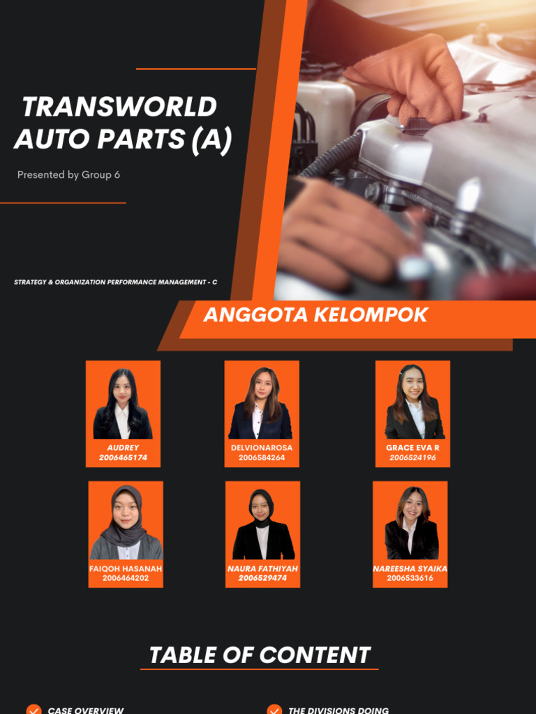 Transworld Auto Parts (A) | PDF | Lean Manufacturing | Private Sector