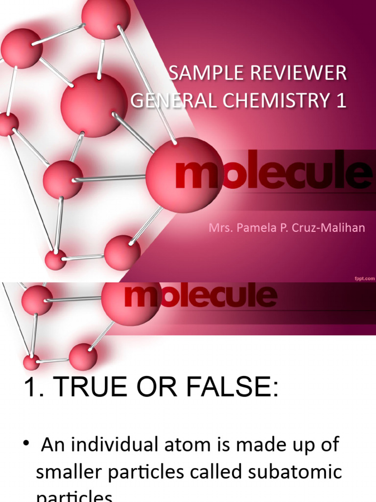 Sample Reviewer in Genchem1 | PDF